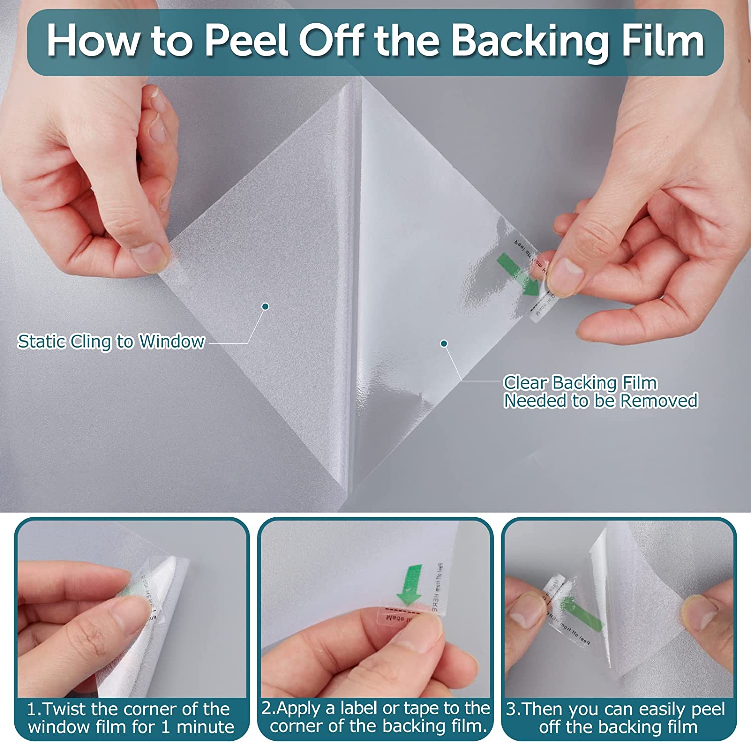 Sun Uv Blocking Frosted Window Privacy Film Non Adhesive - Temu