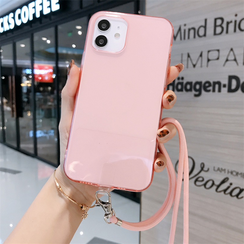 Tpu Colorful Long Lanyard Phone Case - Temu United Kingdom