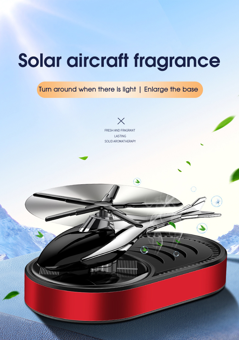 Helicopter Car Aromatherapy Solar Rotating Car Perfume Car - Temu