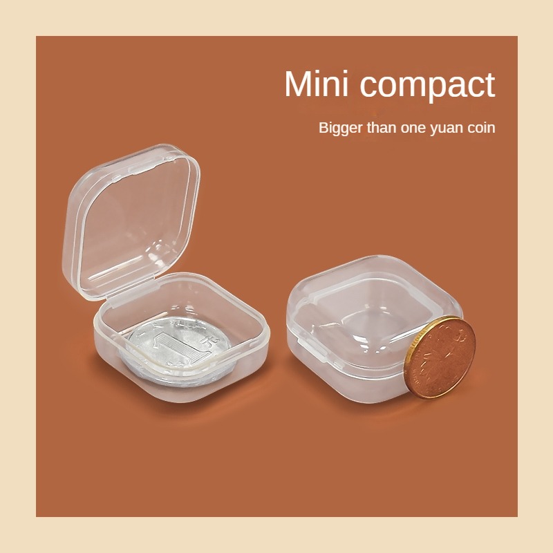 Small Clear Plastic Beads Storage Containers Box With Hinged Lid at ...