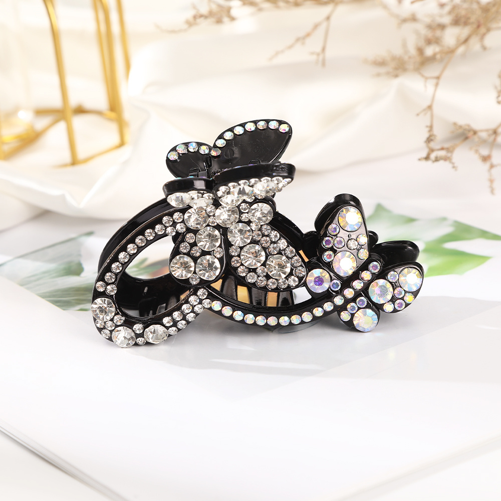 Butterfly Rhinestones Claw Clip Shiny Hair Clip For Women Girls Hair ...