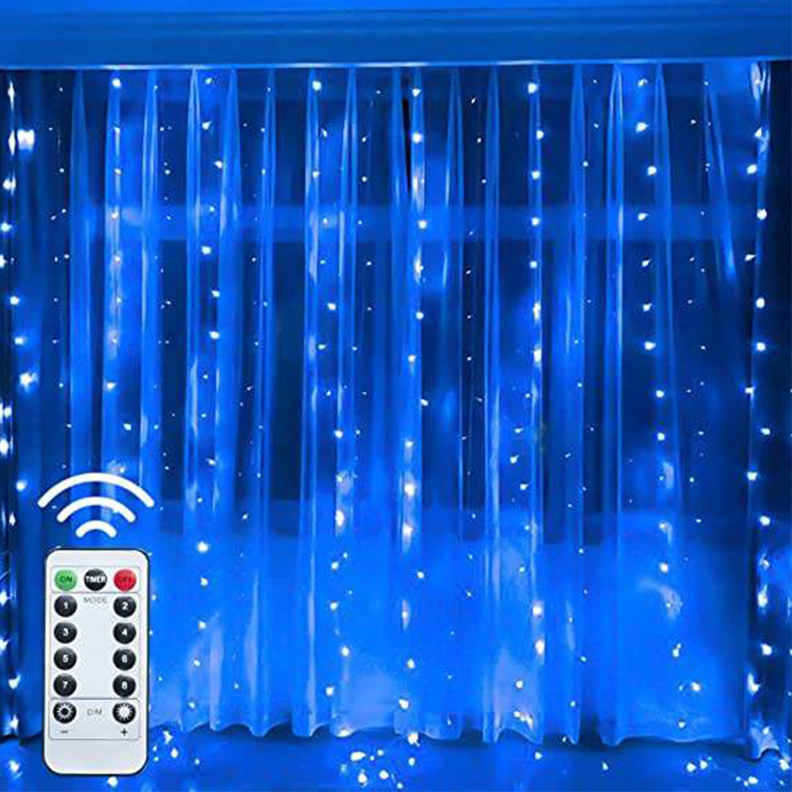 Decorative Curtains Remote Control Led Light 300 Leds Usb - Temu