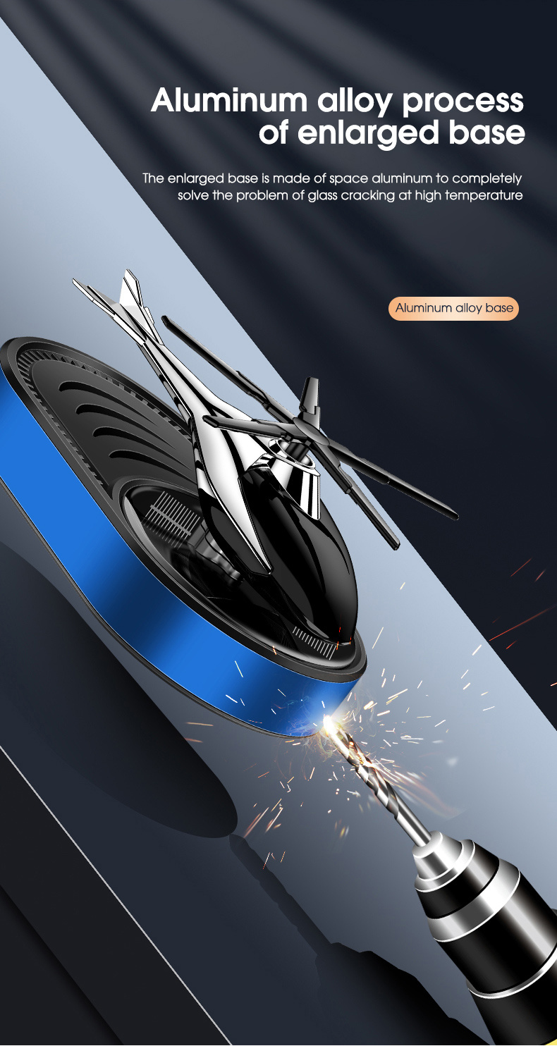 Helicopter Car Aromatherapy Solar Rotating Car Perfume Car - Temu
