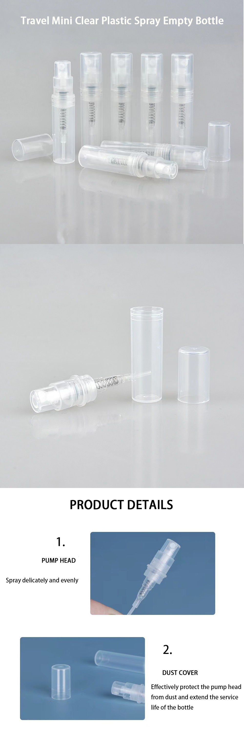 Mini Clear Plastic Spray Bottle Portable Refillable Empty - Temu United