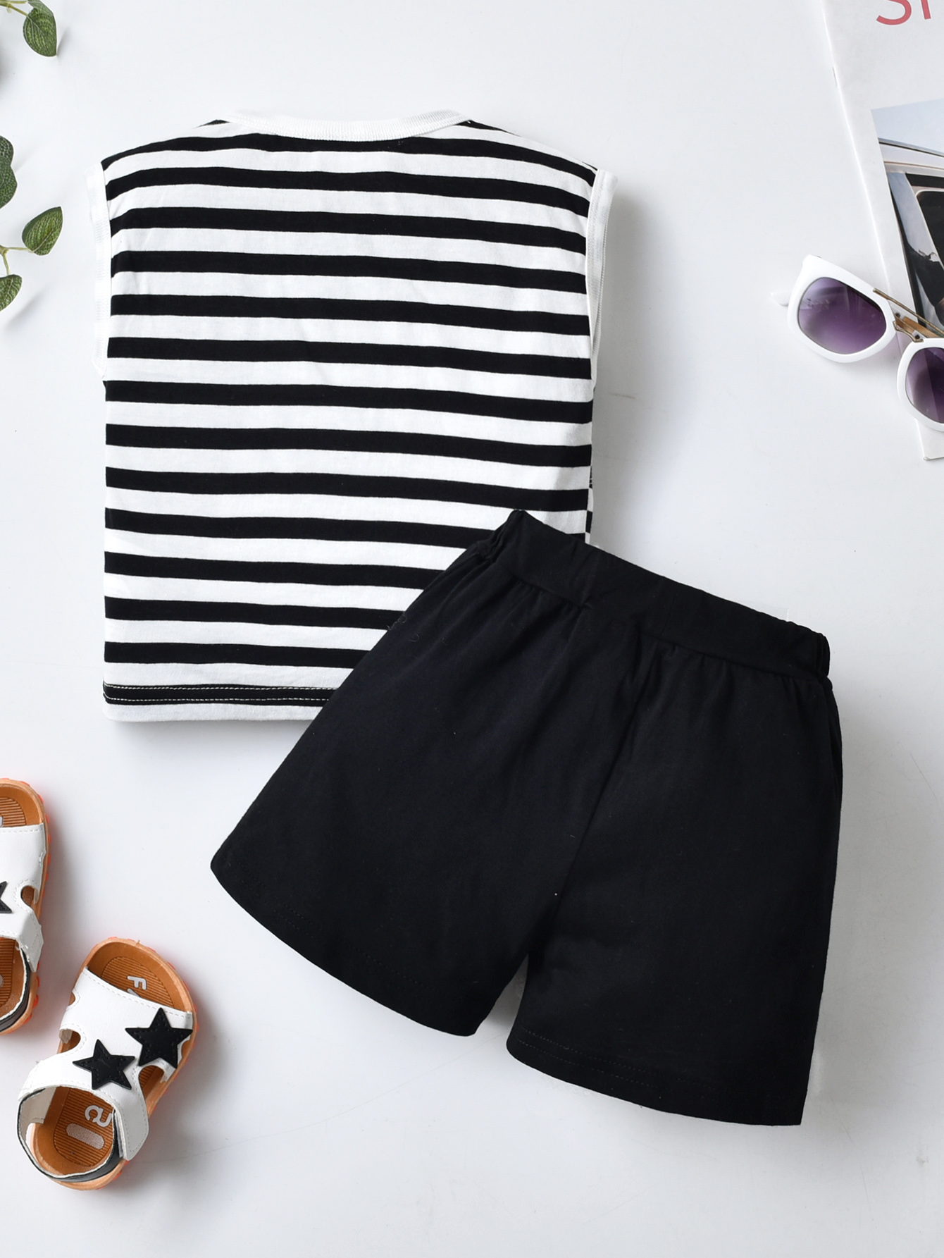 boys black striped round neck sleeveless - Temu Norway