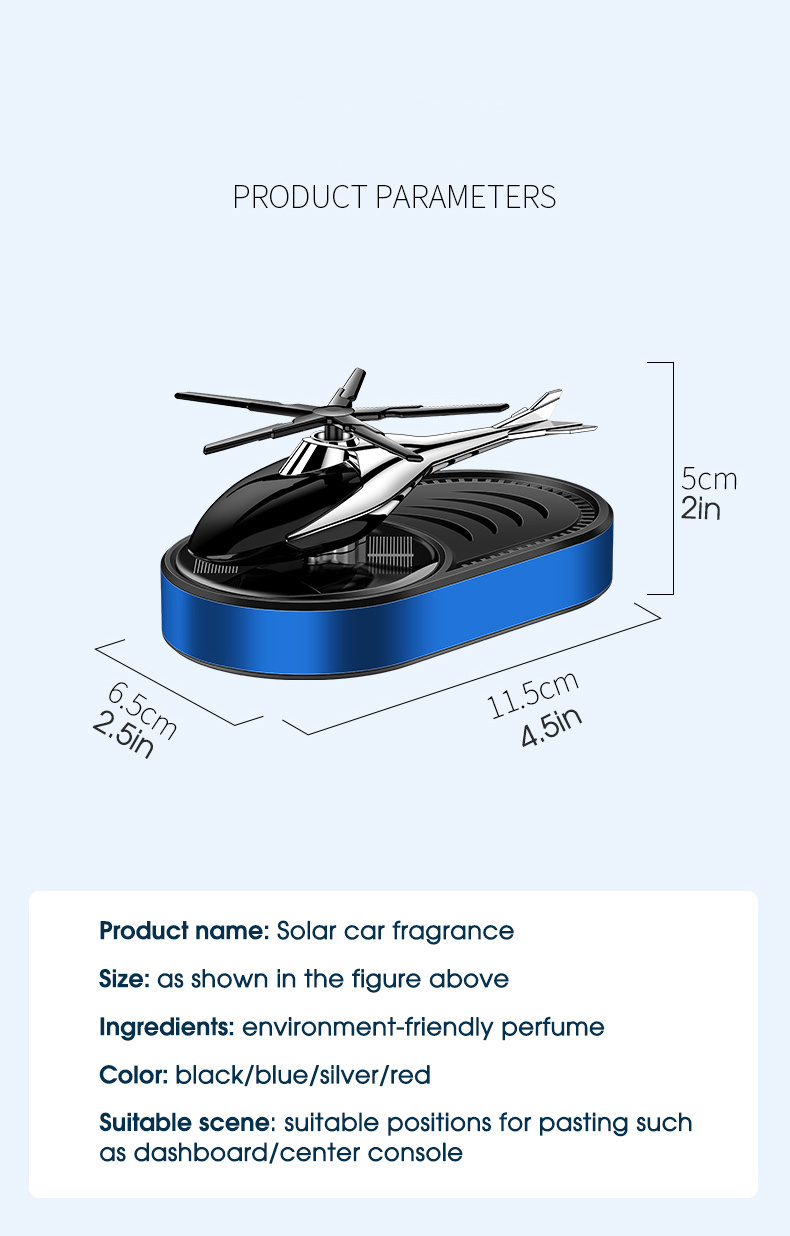Helicopter Car Aromatherapy Solar Rotating Car Perfume Car - Temu