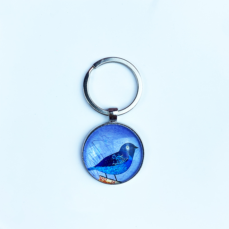 Lovely Bird Crystal Glass Keychain Cute Cartoon Painting - Temu United ...