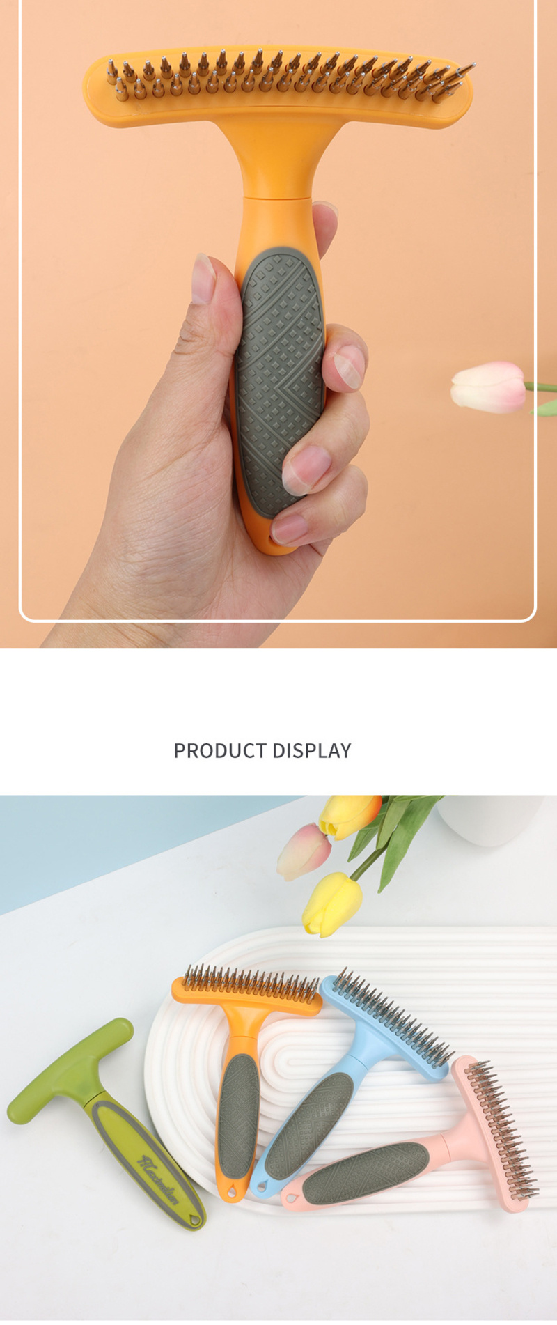 Pet Grooming Brush Shedding Dematting Rake Comb - Temu Norway