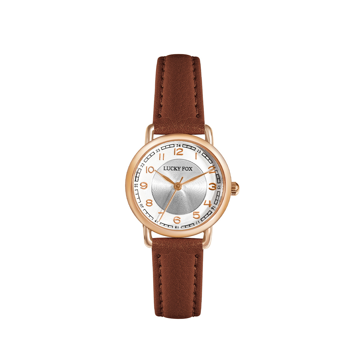 Ladies Rose Golden Vintage Digital Leather Strap Quartz Watch Fancy ...