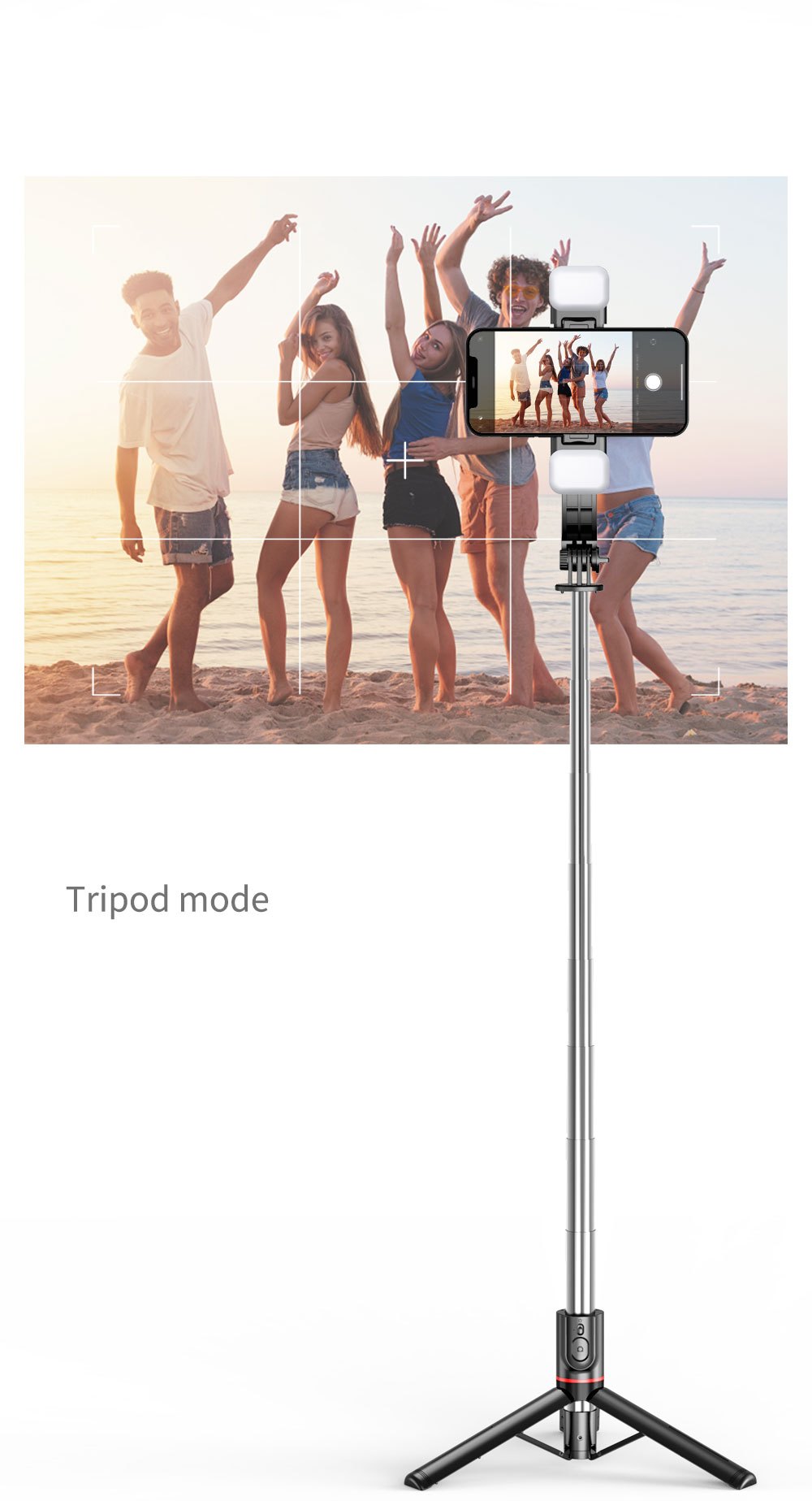Foldable Extendable Selfie Stick Mobile Phone Tripod Front - Temu New ...
