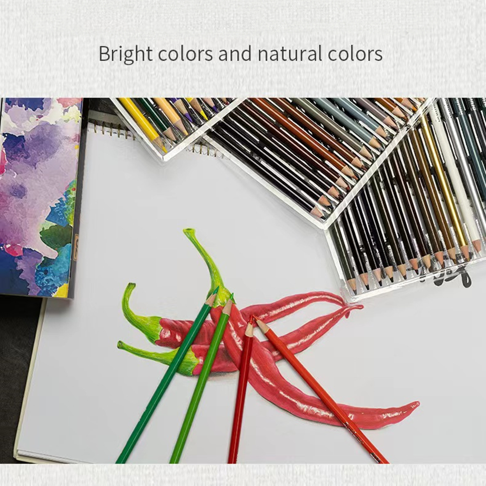 48/72 Colors Oil-based Colored Pencils Professional Fine Art Color ...