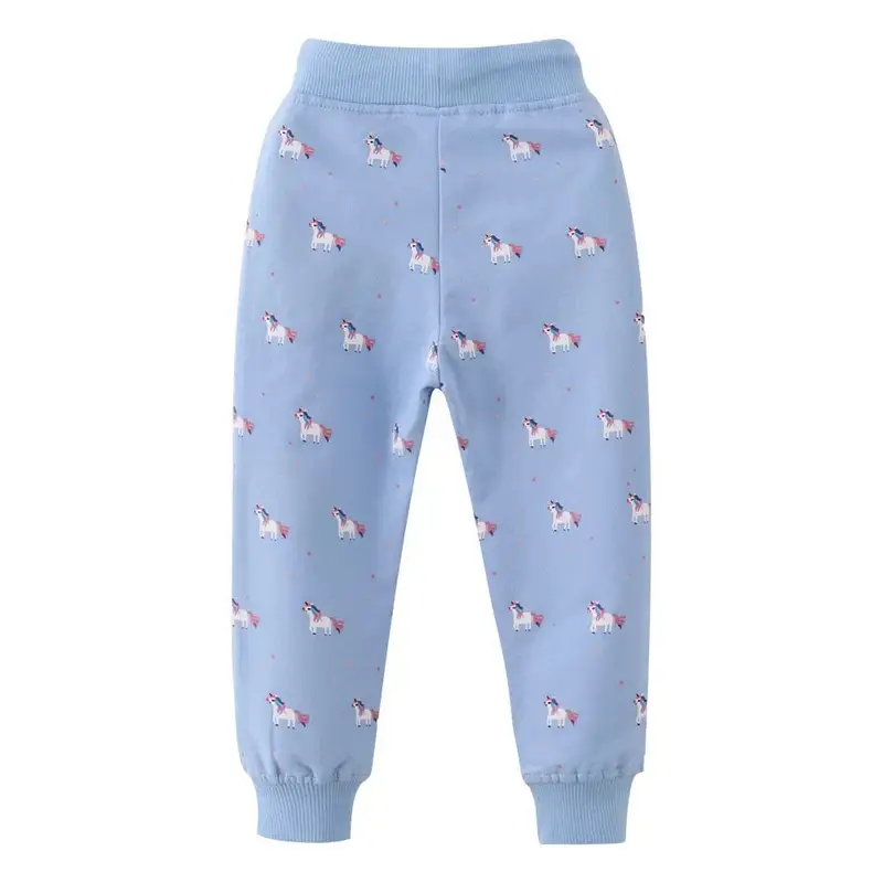 Girls Casual Sweatpants Elastic Waist Unicorn Print Temu Australia