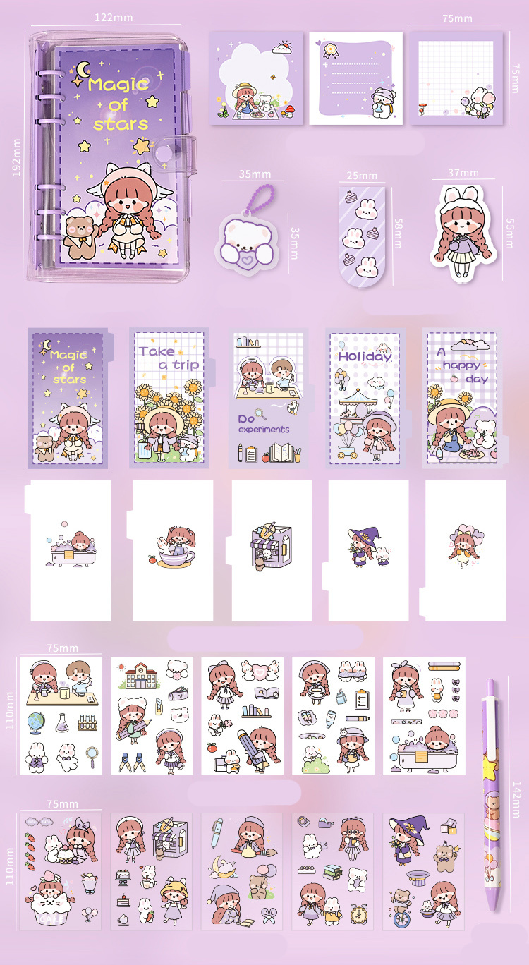 Original Lady Aka Series Set Notebook Gift Box Sticker - Temu Norway