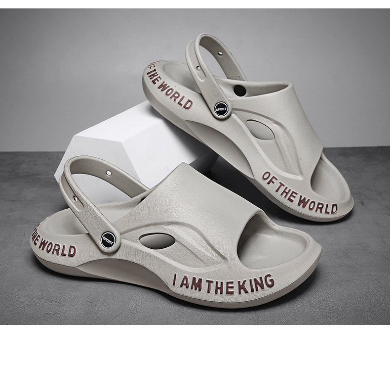 Mens Fashion Slides Casual Lightweight Slippers Garden Shoes Comfortable Open Toe Non Slip ...