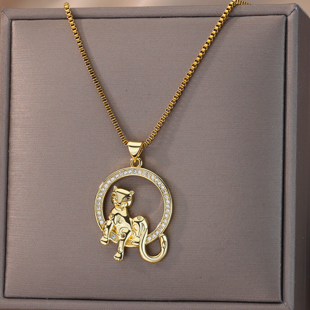 Leopard Chain Necklace Animal Theme Neck Chain Jewelry Best Birthday ...