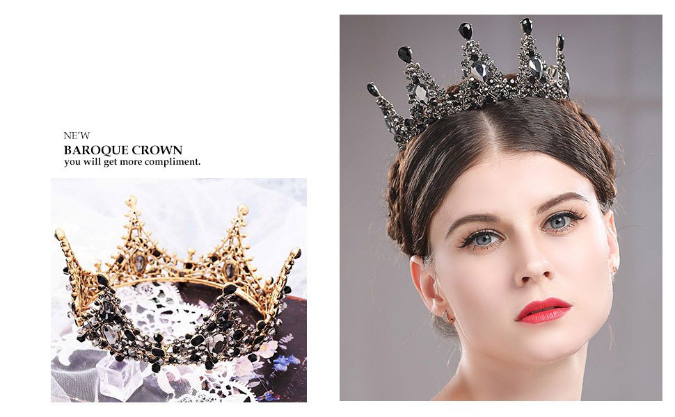 Vintage Gothic Tiaras Crowns Crystal - Temu Ireland