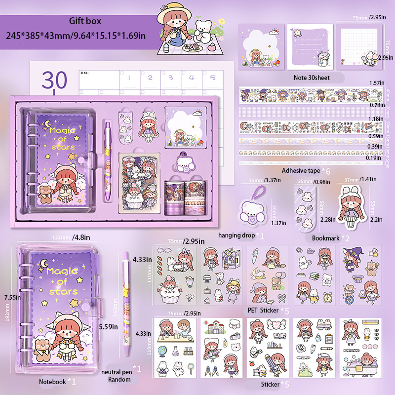 Original Lady Aka Series Set Notebook Gift Box Sticker - Temu Norway
