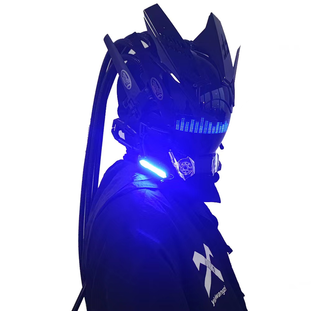 Cyberpunk Mask Mechanical Horn Cosplay Photography Street Shooting ...