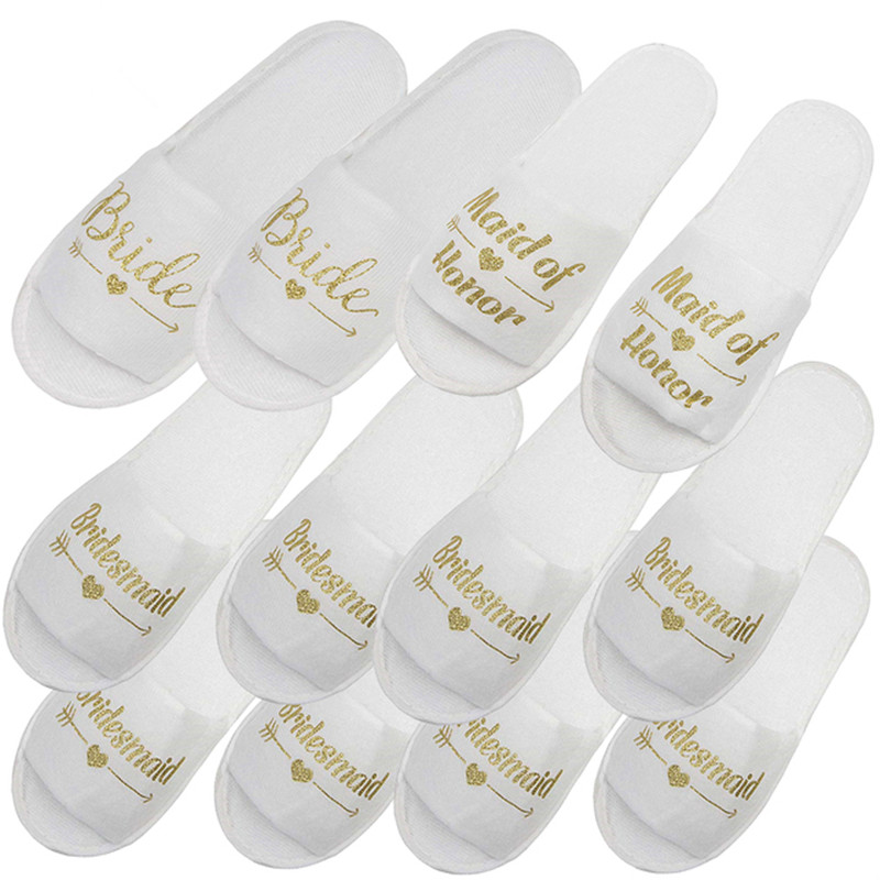 single party bridal bridesmaid disposable open toe slippers - Temu New ...