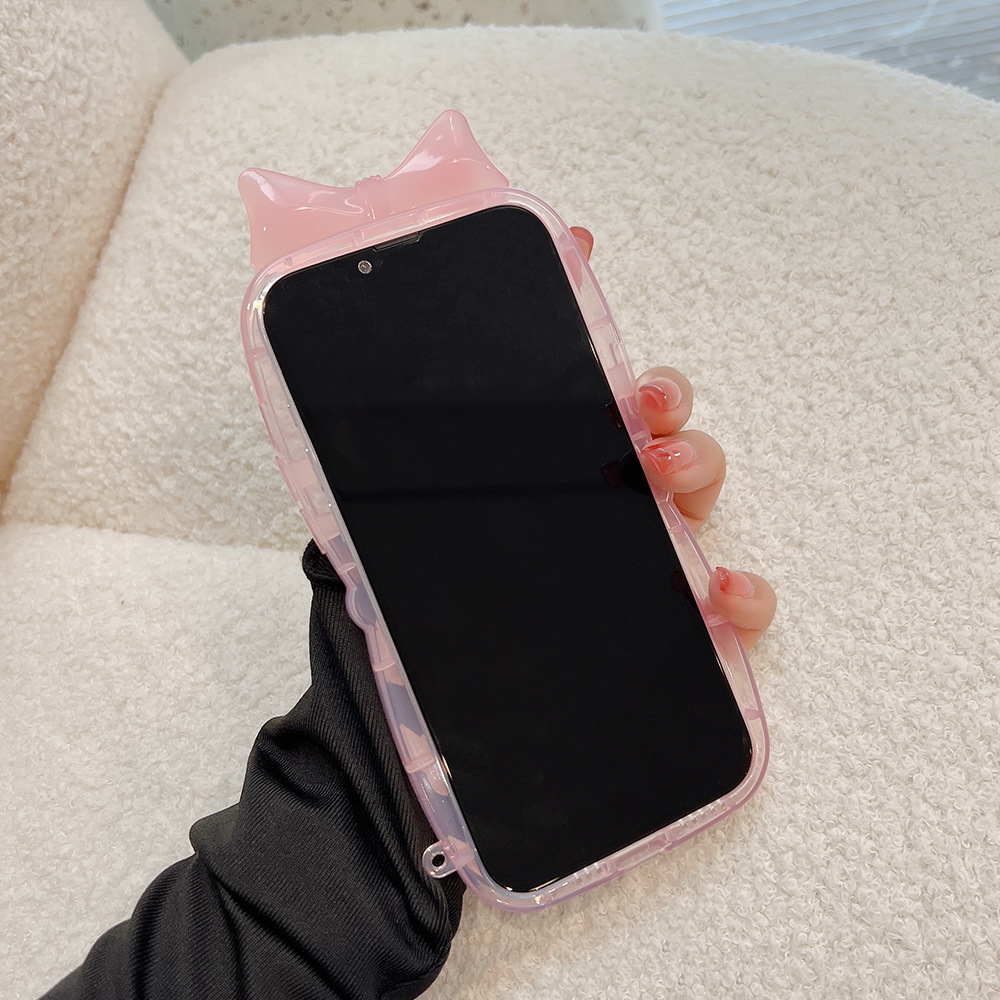 Pink Bow Flower Pattern Print Protective Phone Case Suitable - Temu ...