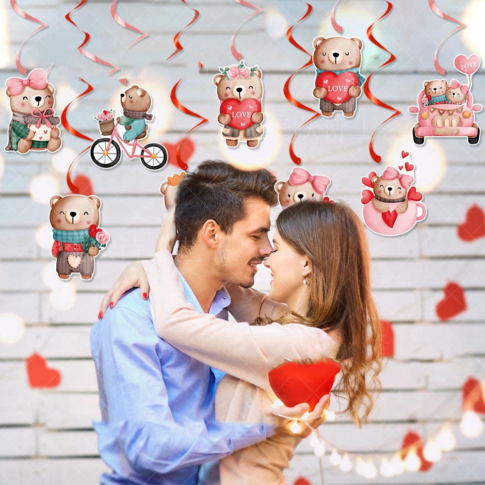 1pc Valentines Day Little Bear Theme Valentines Day Advertisement Party ...