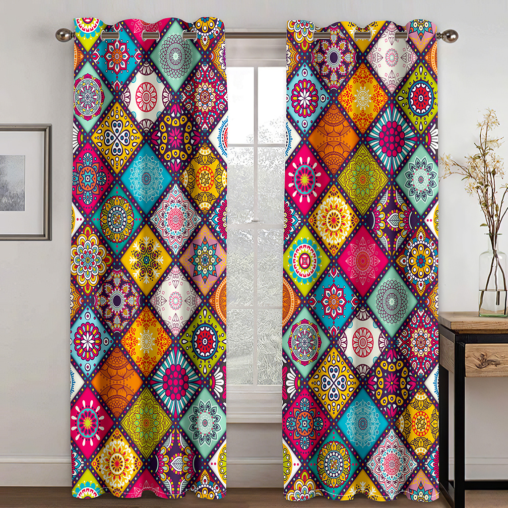 Bohemian Multifunctional Curtains Eyelet Rod Use Decorative - Temu United