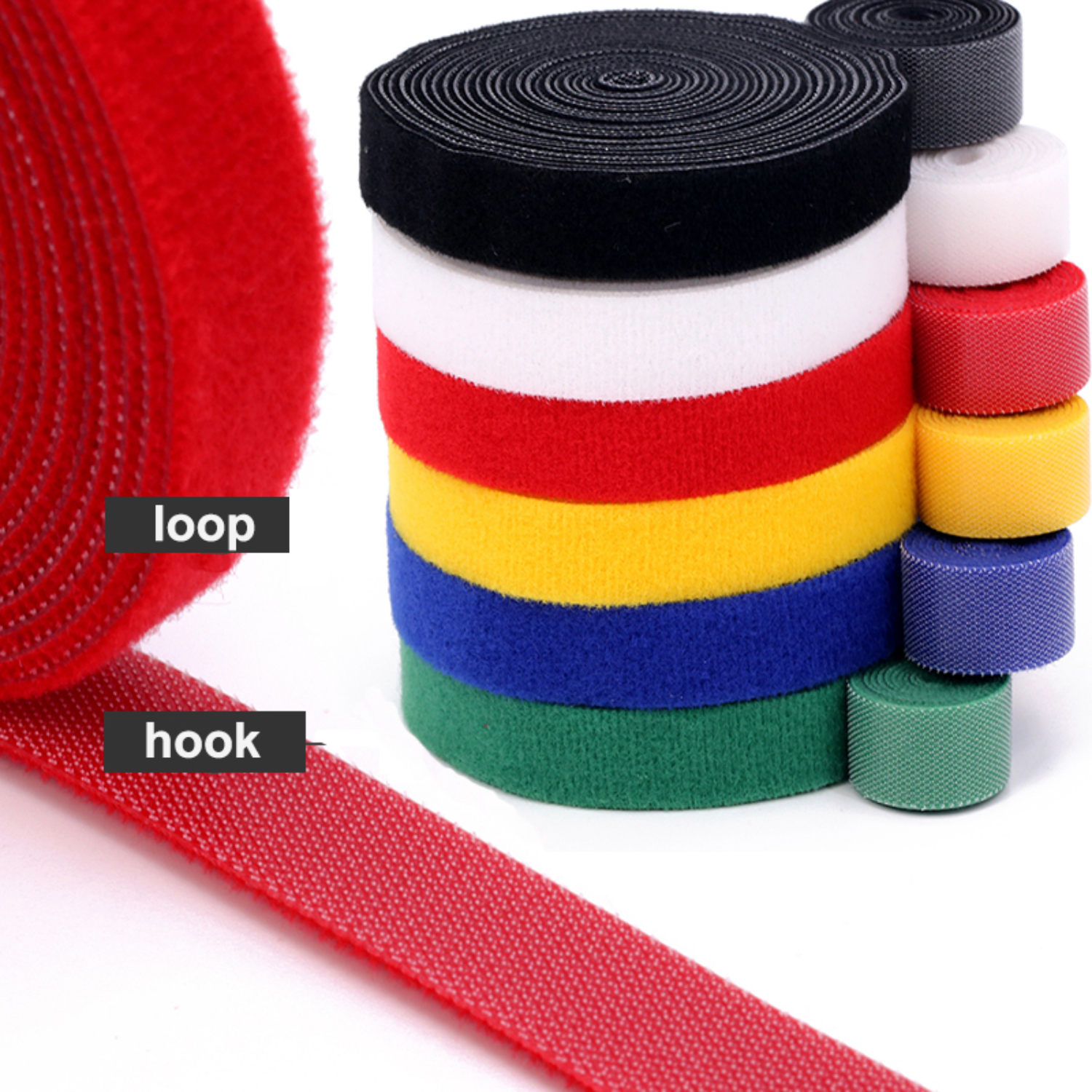 Organize Home Reusable Hook Loop Straps 6 Colors Choose ! - Temu