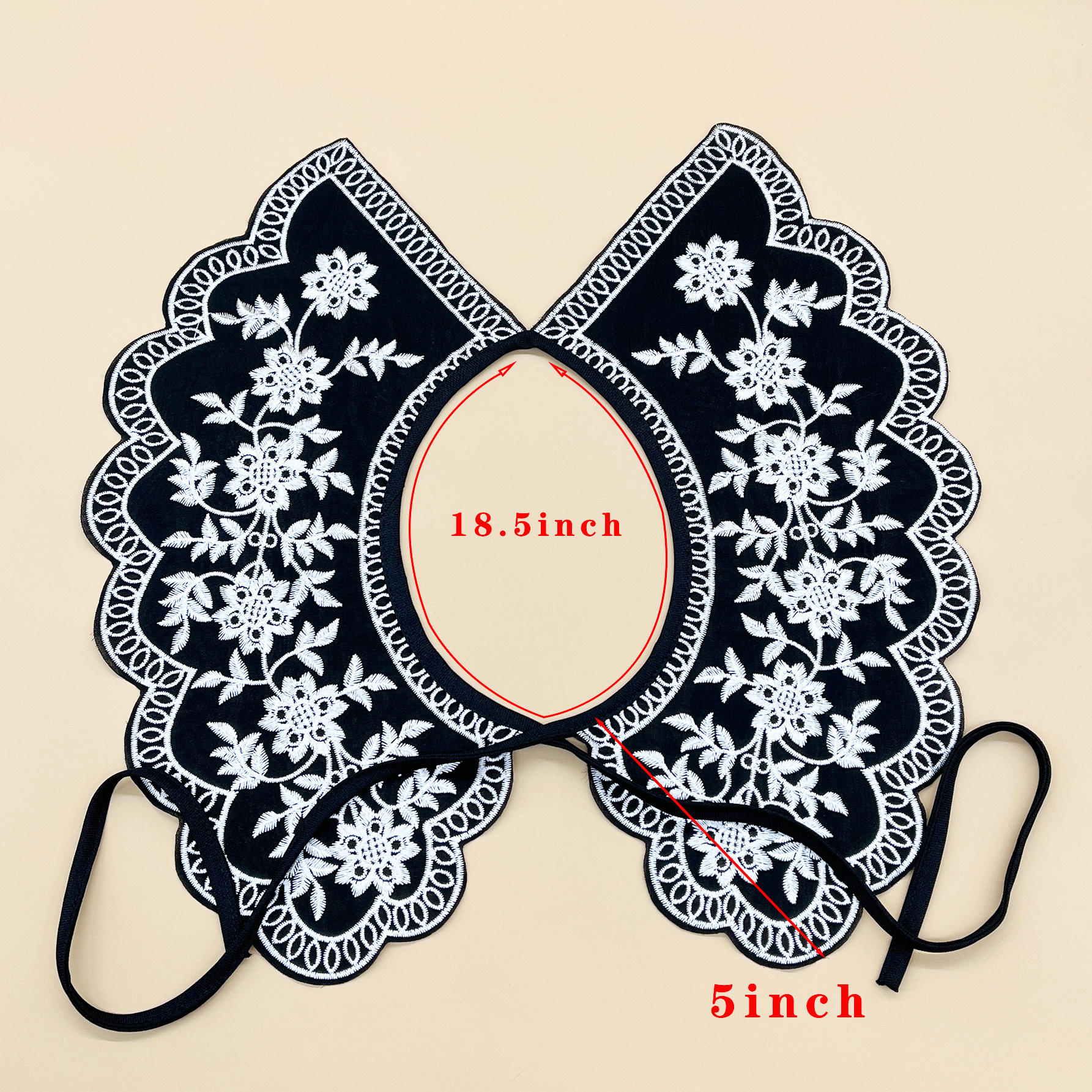 Embroidery Tie Shoulder False Collar Collar Classic - Temu Australia