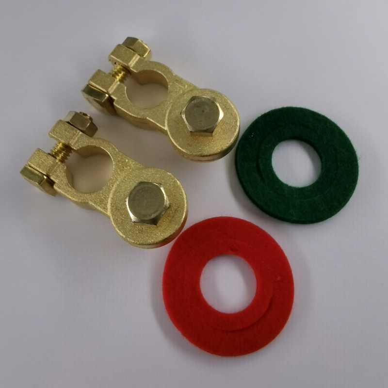 1 Pair Positive Negative Brass Battery Terminal Kit - Automotive - Temu
