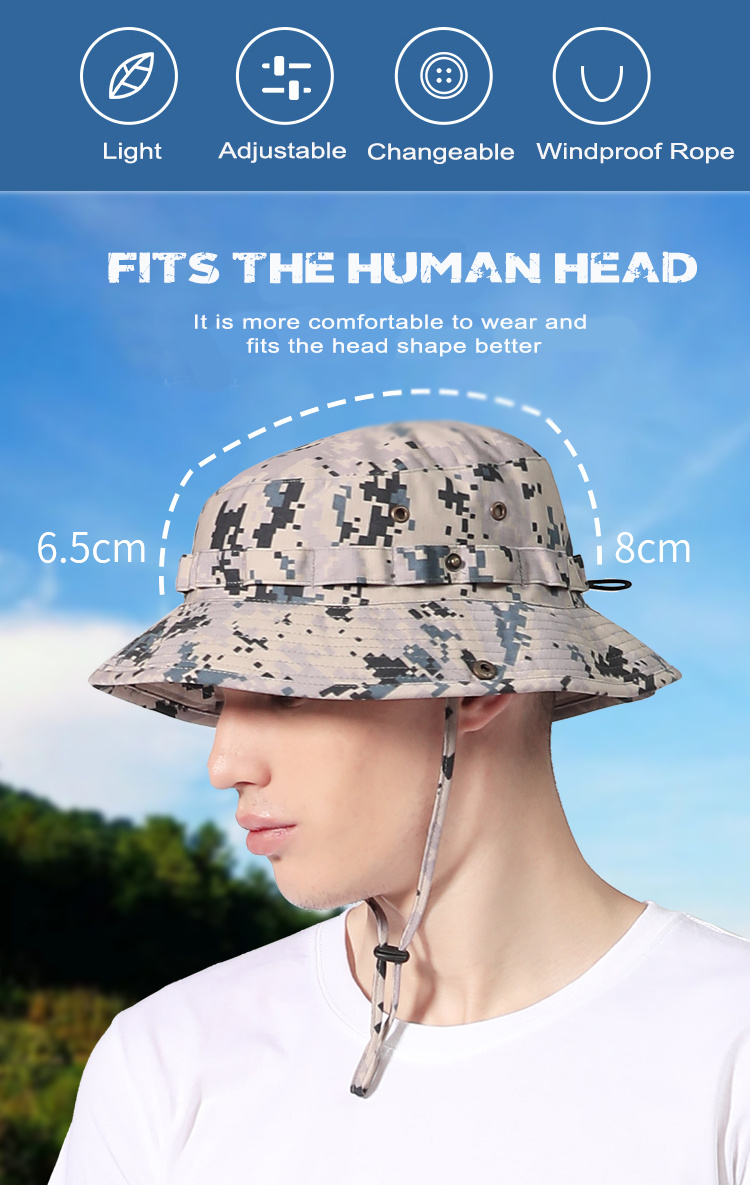 mens camouflage et hat sunscreen wide hat jungle simulation hat outdoor ...