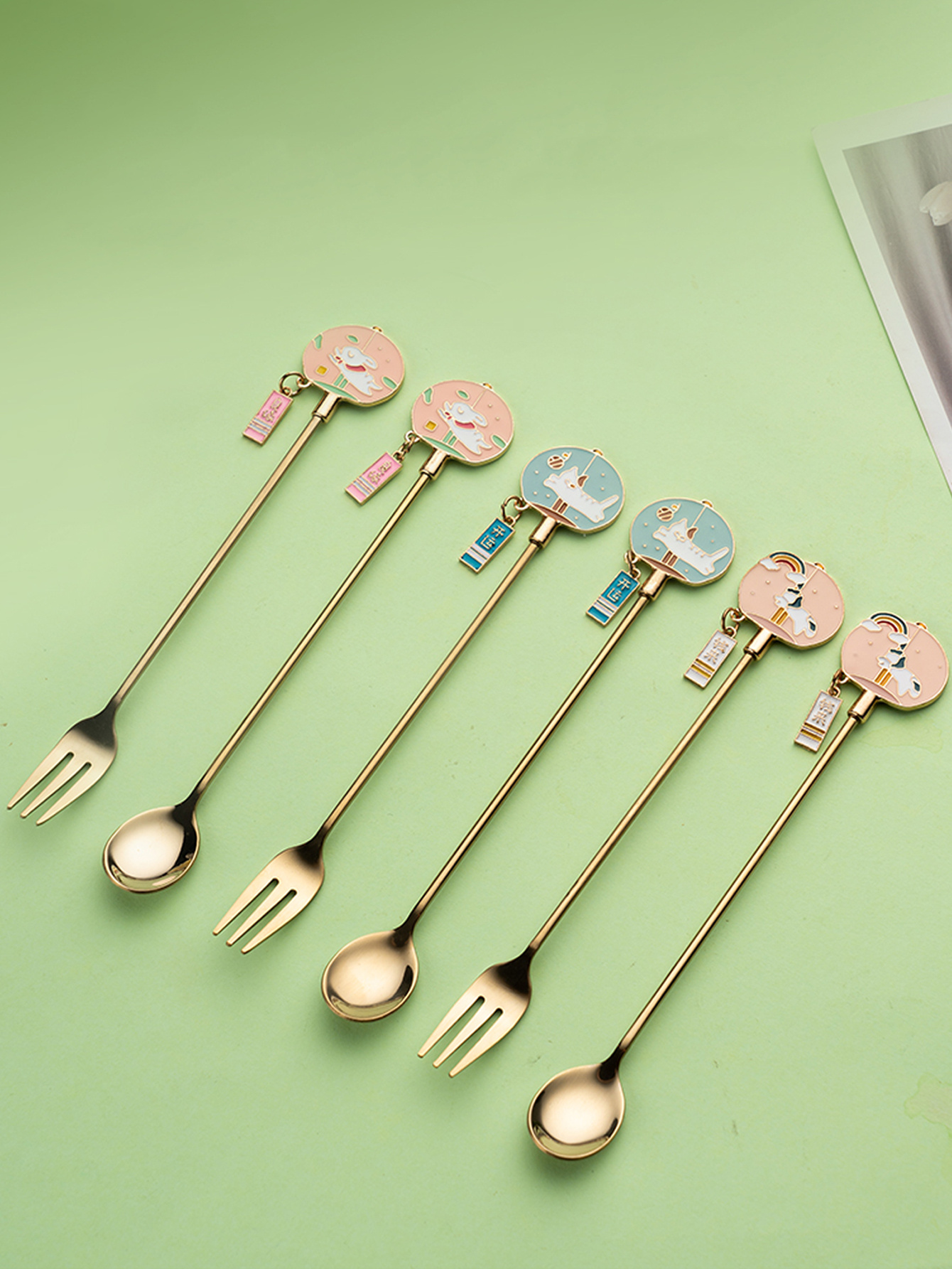 Cute Animal Dessert Spoons Forks Set Perfect Dinner Tea - Temu