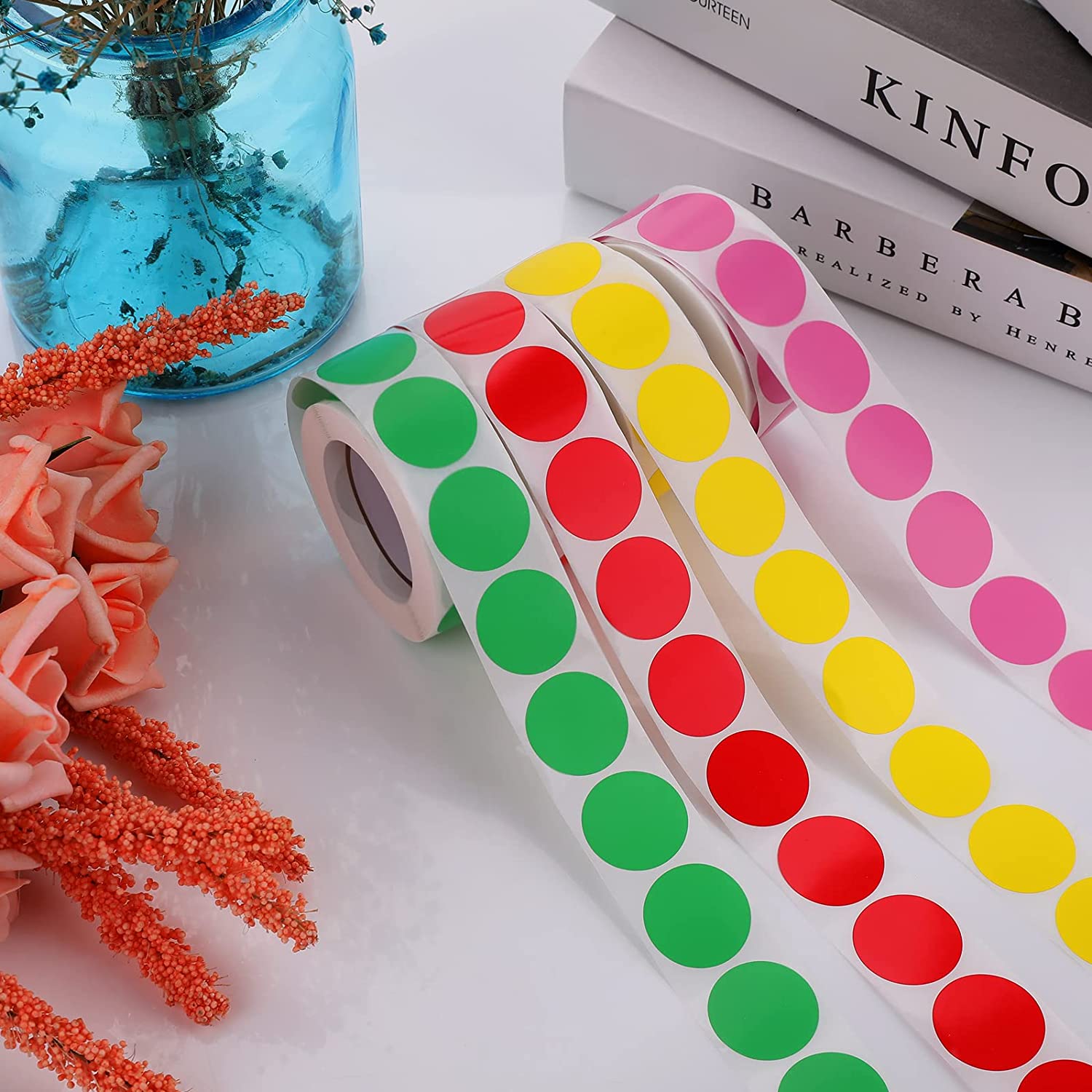 Dot Stickers Colored Self adhesive Stickers Color Coding - Temu