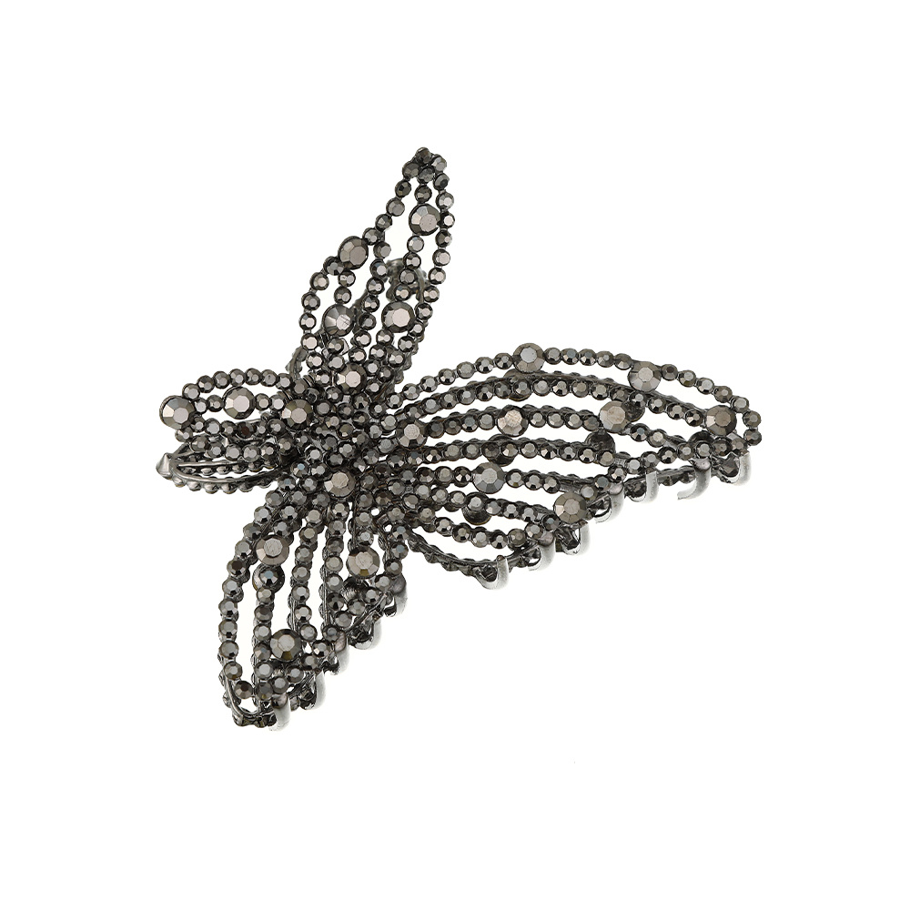 Butterfly Hair Claw Clip Rhinestones Metal Hair Clip Ponytail Jaw Clip ...