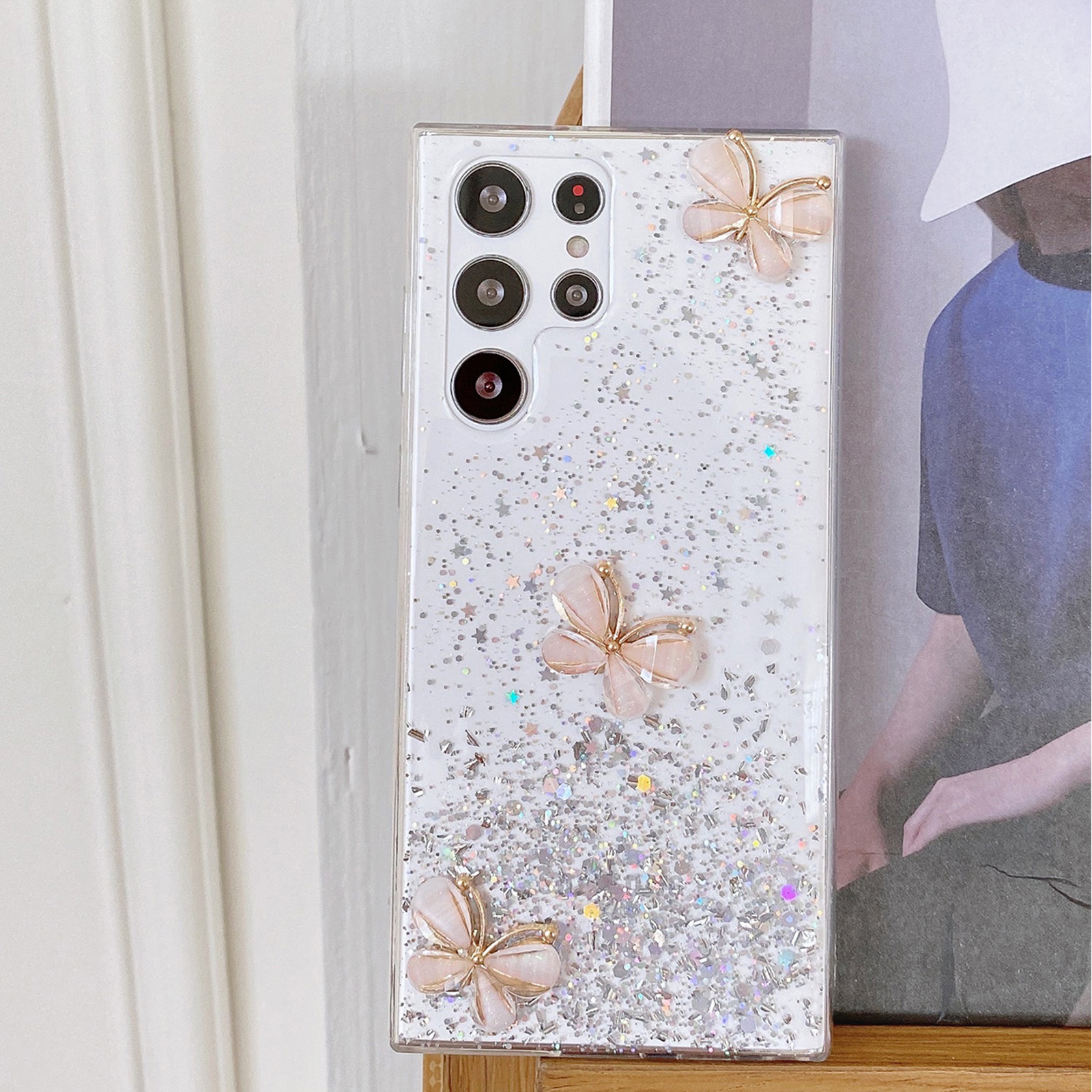 Gorgeous White Butterfly Design Phone Case Samsung Galaxy - Temu Slovakia