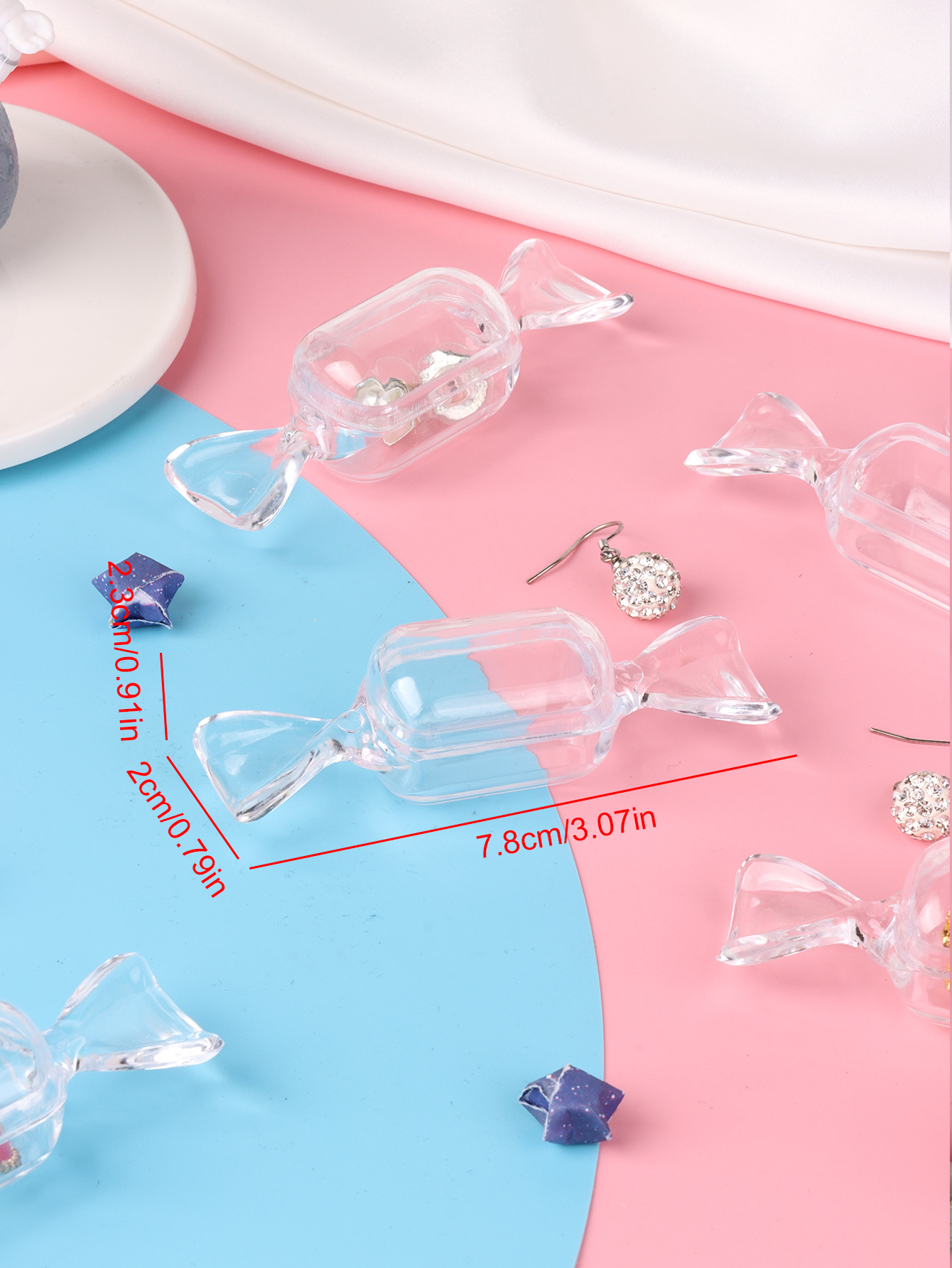 clear plastic insert candy ring small jewelry storage box - {region_name}