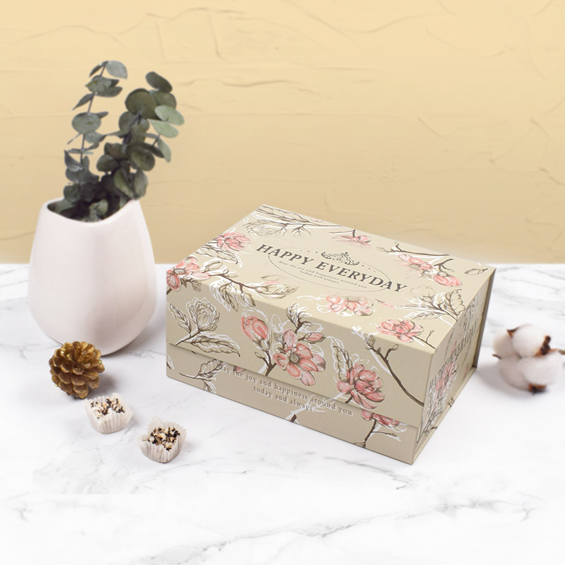 2pcs Folding Clamshell Cardboard Box Retro Pattern Creative Birthday ...