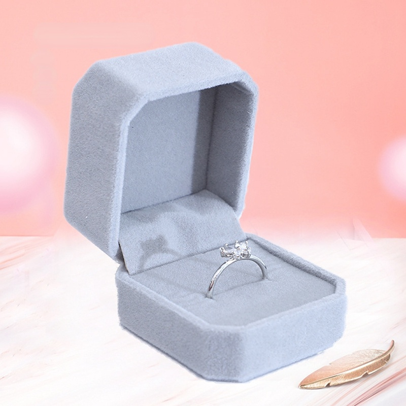 Flannelette Ring Box Jewelry Packaging Box Octagonal Velvet - Temu ...