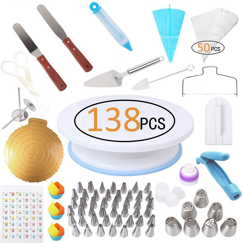 Cake Decorating Kit Baking Supplies Tools Cake Turntable - Temu
