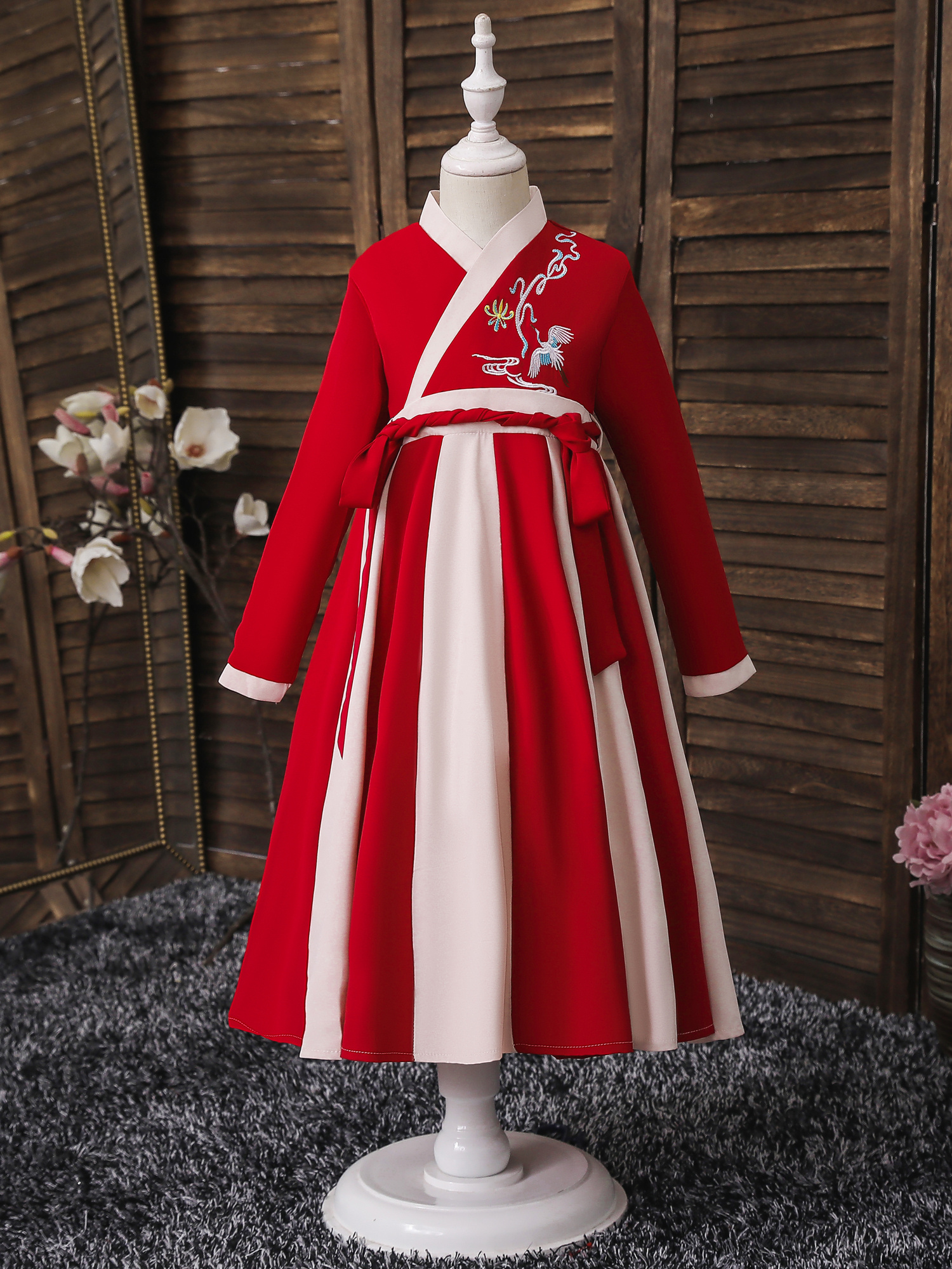Girls Elegant Hanfu Dress Chinese Style Embroidered Ancient - Temu
