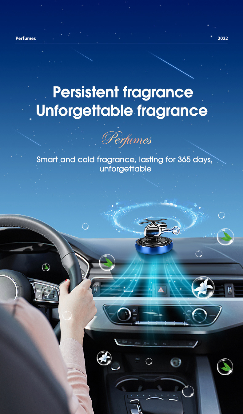 Car Perfume Car Aromatherapy Solar Helicopter Car Perfume - Temu
