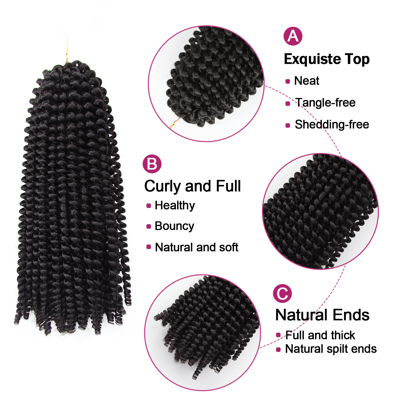 Spring Twist Crochet Hair Women Spring Twist Hair - Temu