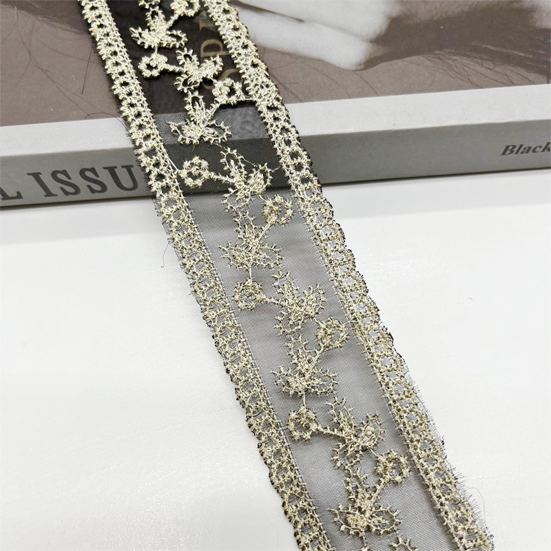 2 Yards Roll Mesh Yarn Lace Silk Trim Diy Ribbon Costume Trim Sewing ...