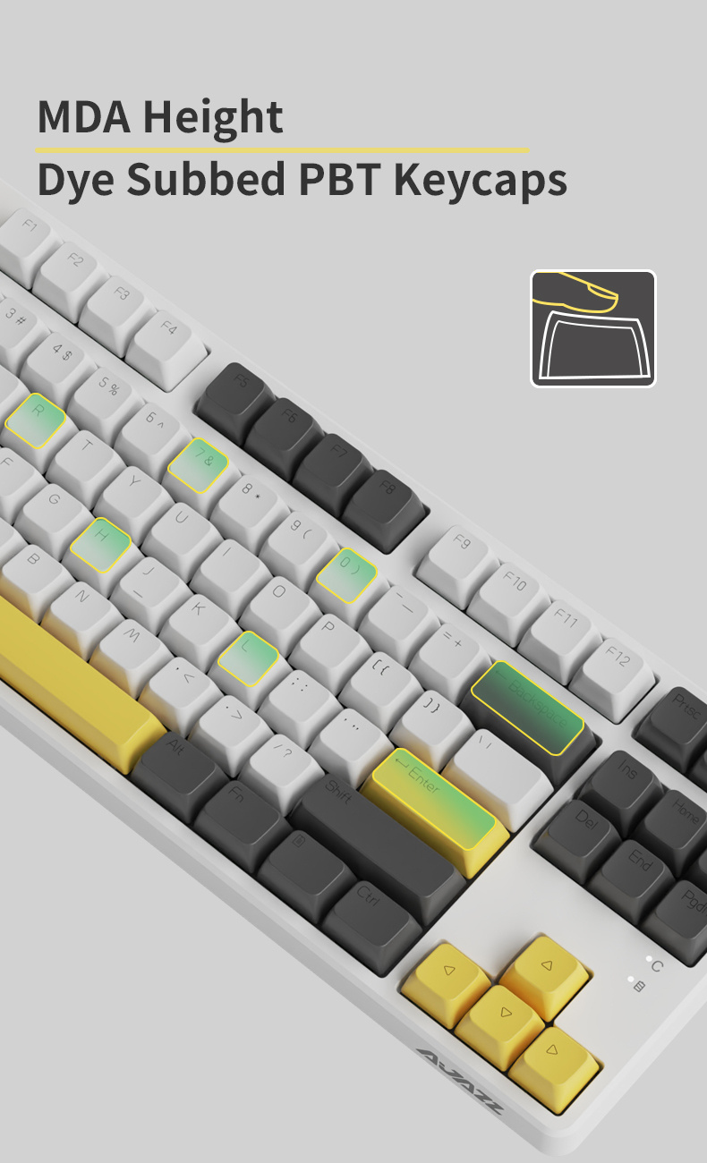 Ak873 Wireless Three mode Hot swappable Mechanical Keyboard - Temu ...