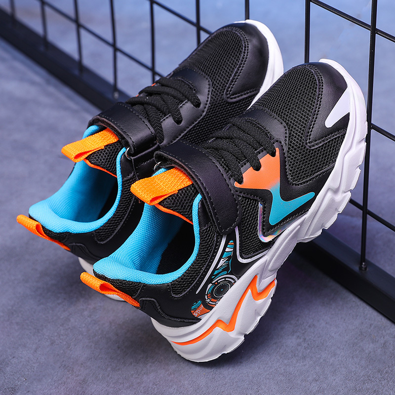 Boys Soft Sole Anti Slip Mesh Lightweight Breathable Sneakers, Hook ...