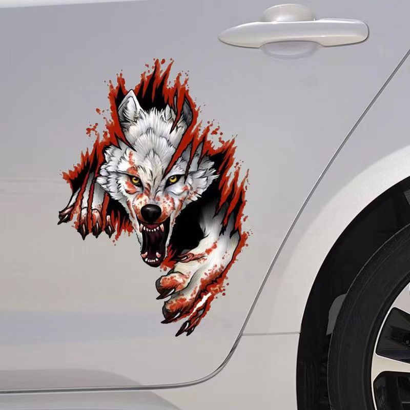 Personalized Blood Wolf Head Car Stickers Hood Door Body - Temu Australia