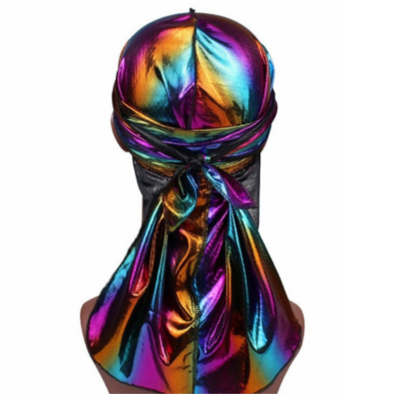 Fashion Laser Like Shiny Silky Long Tail Pirate Hat Braid Hip Hop Cape ...