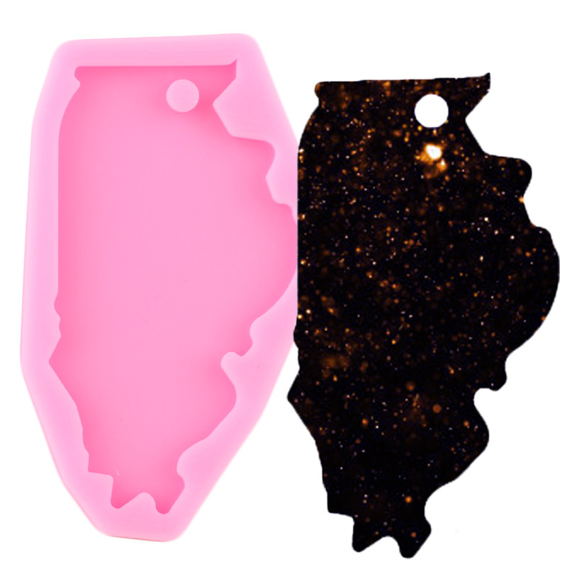 Map Silicone Mold Epoxy Resin Craft Keychain - Temu Australia
