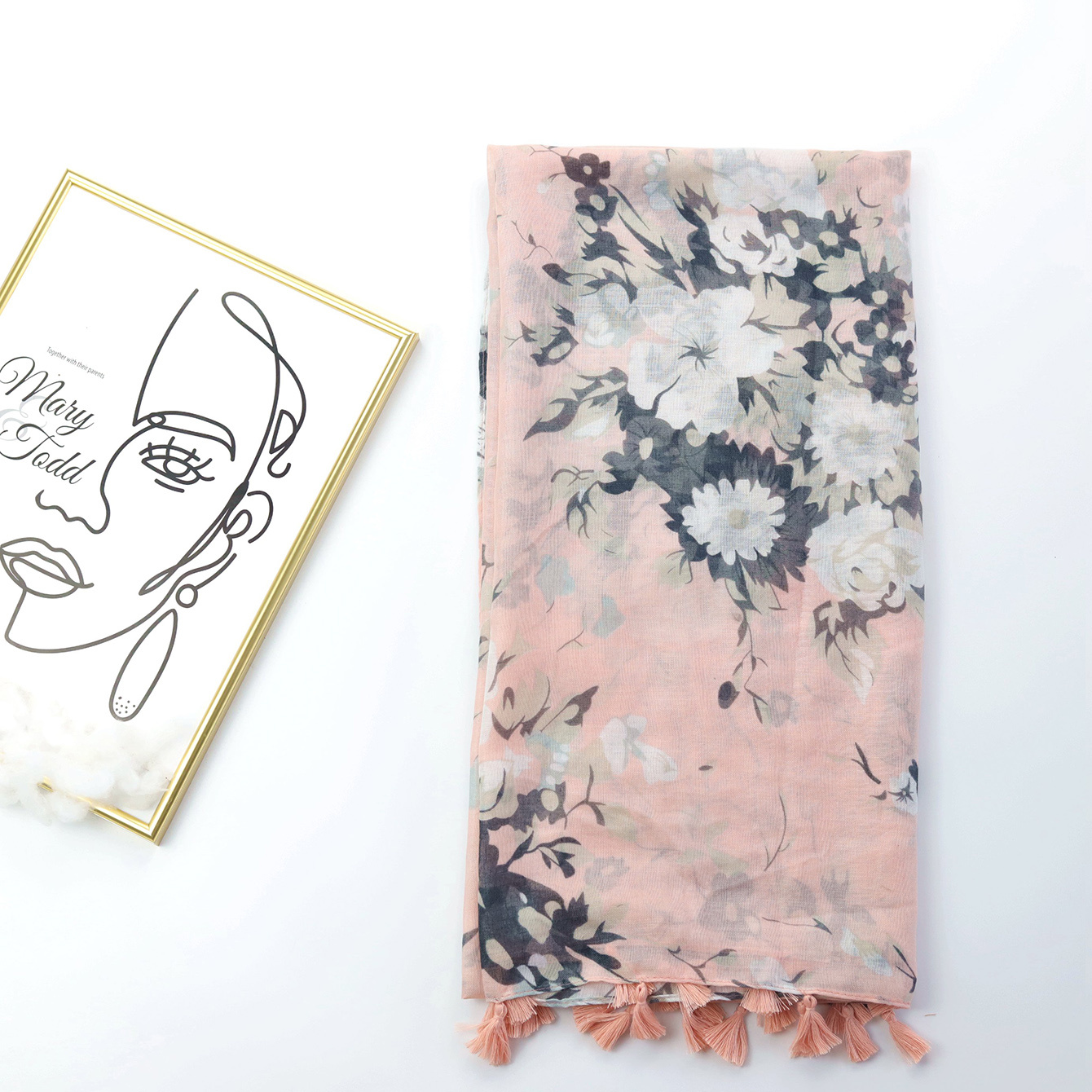 Flower Print Neck Scarf Elegant Neckerchief Classic - Temu Australia
