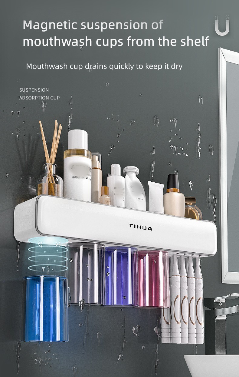 Toothbrush Shelf No Punch Mouthwash Cup Brush Tooth Cup - Temu