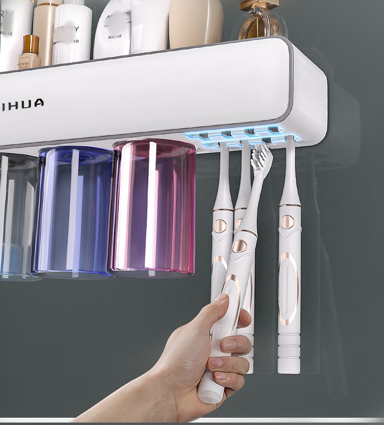 Toothbrush Shelf No Punch Mouthwash Cup Brush Tooth Cup - Temu